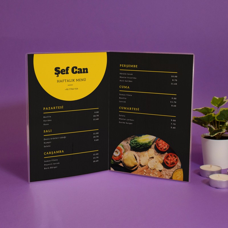 PVC Menü Baskı | Dayanıklı, Suya Dayanıklı Çözümler - Basyolla.com